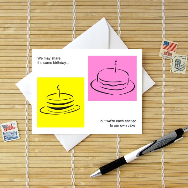 Shared Birthday Card Funny - Etsy