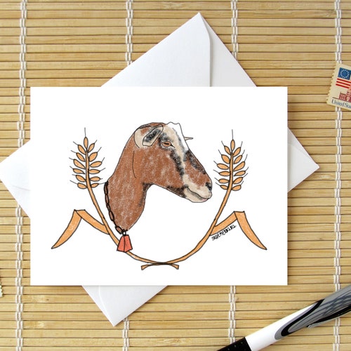 Goat Card Cute Card for Friend Birthday Card Thank You - Etsy