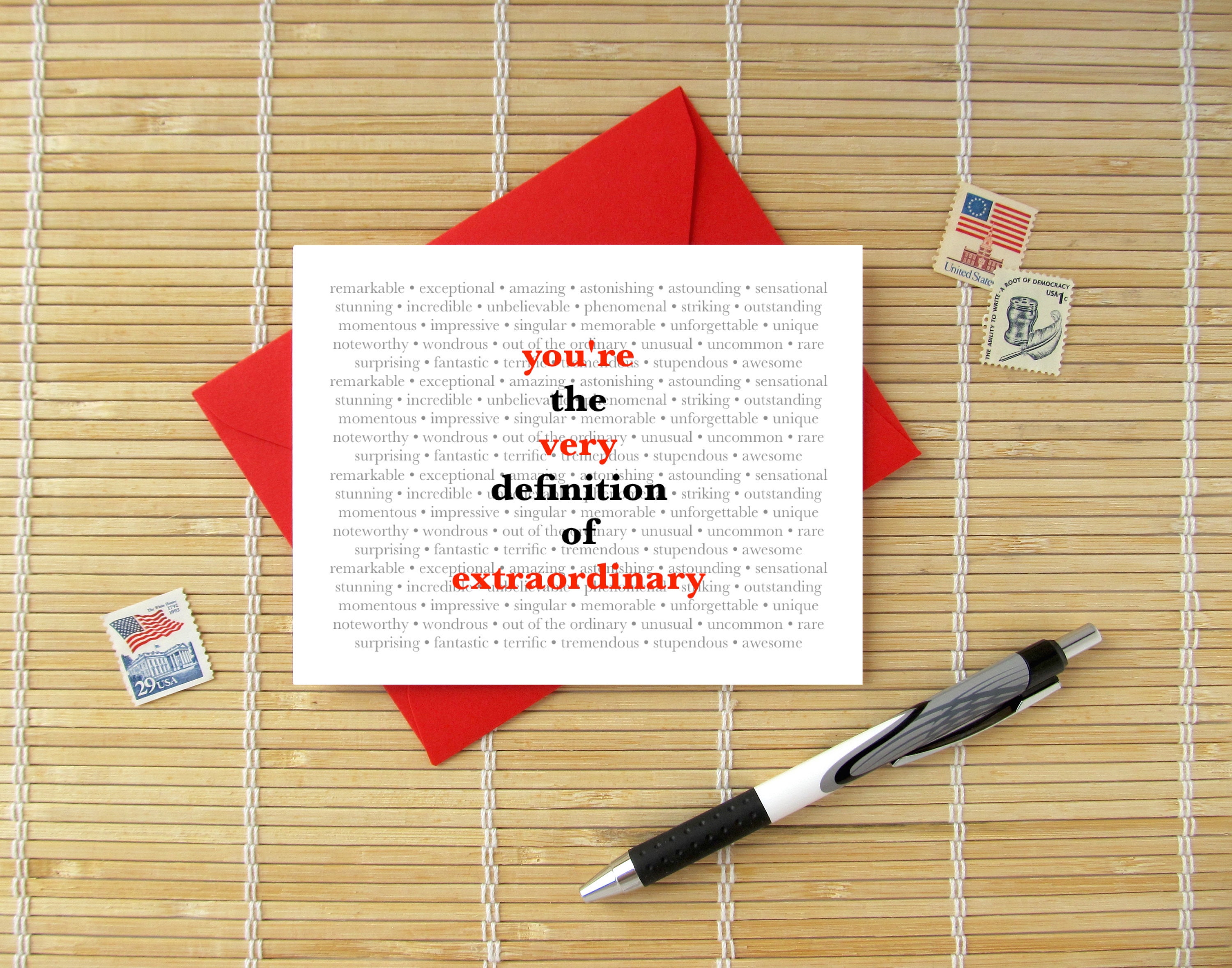 You're the Definition of Extraordinary // Sweet Romantic | Etsy