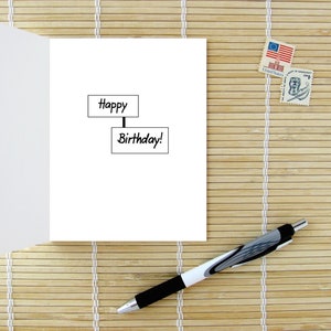 I'm Glad You're Related to Me // Flowchart Birthday Card // for Him or ...