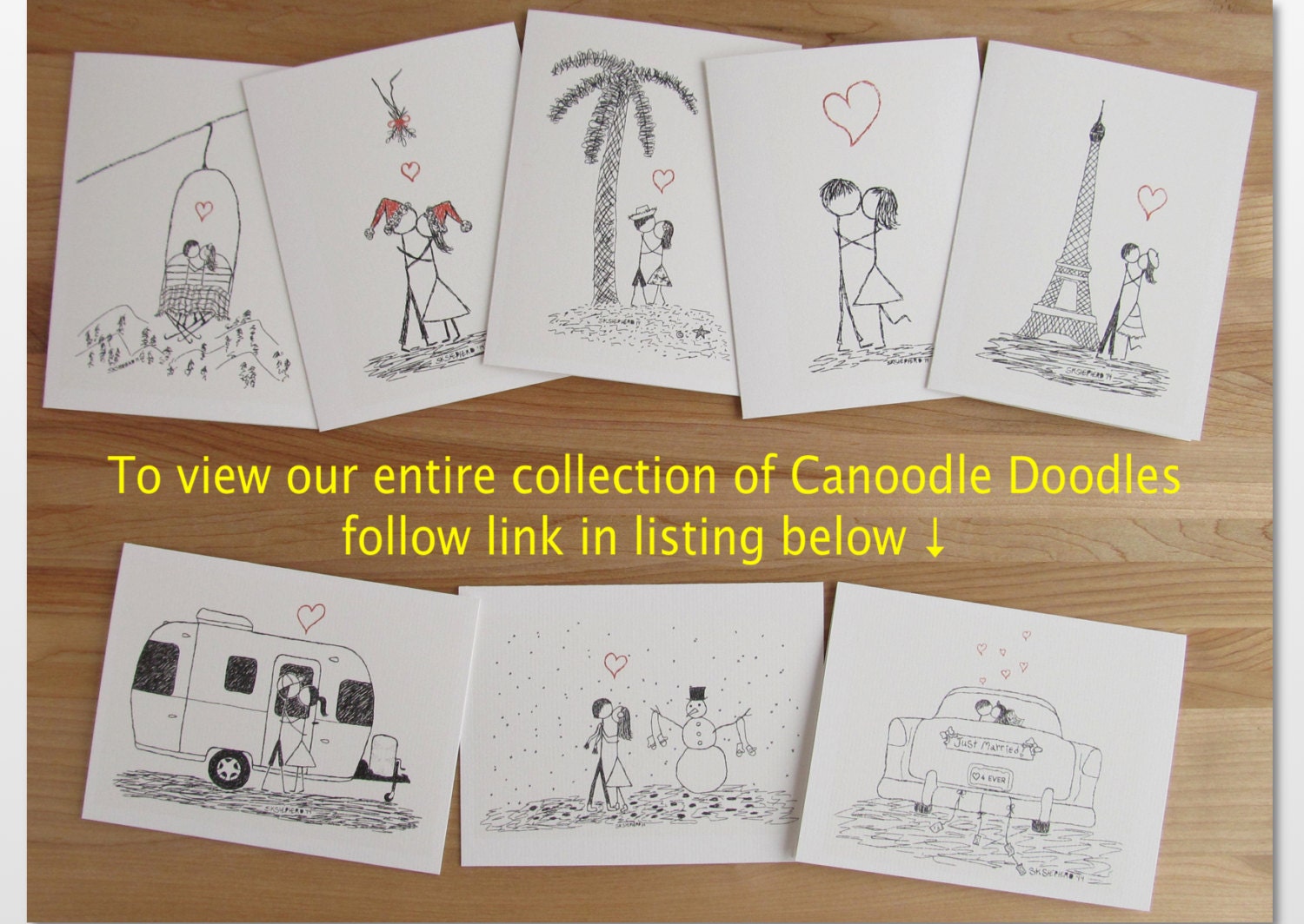 Canoodle Doodles No. 26 - Couple With Baby / Birth Announcement ...