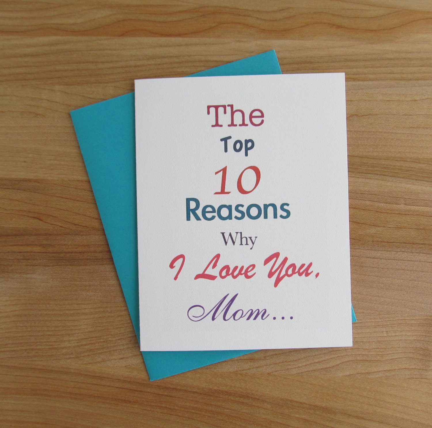 MOM Top 10 Reasons Why I Love You Birthday Valentine | Etsy