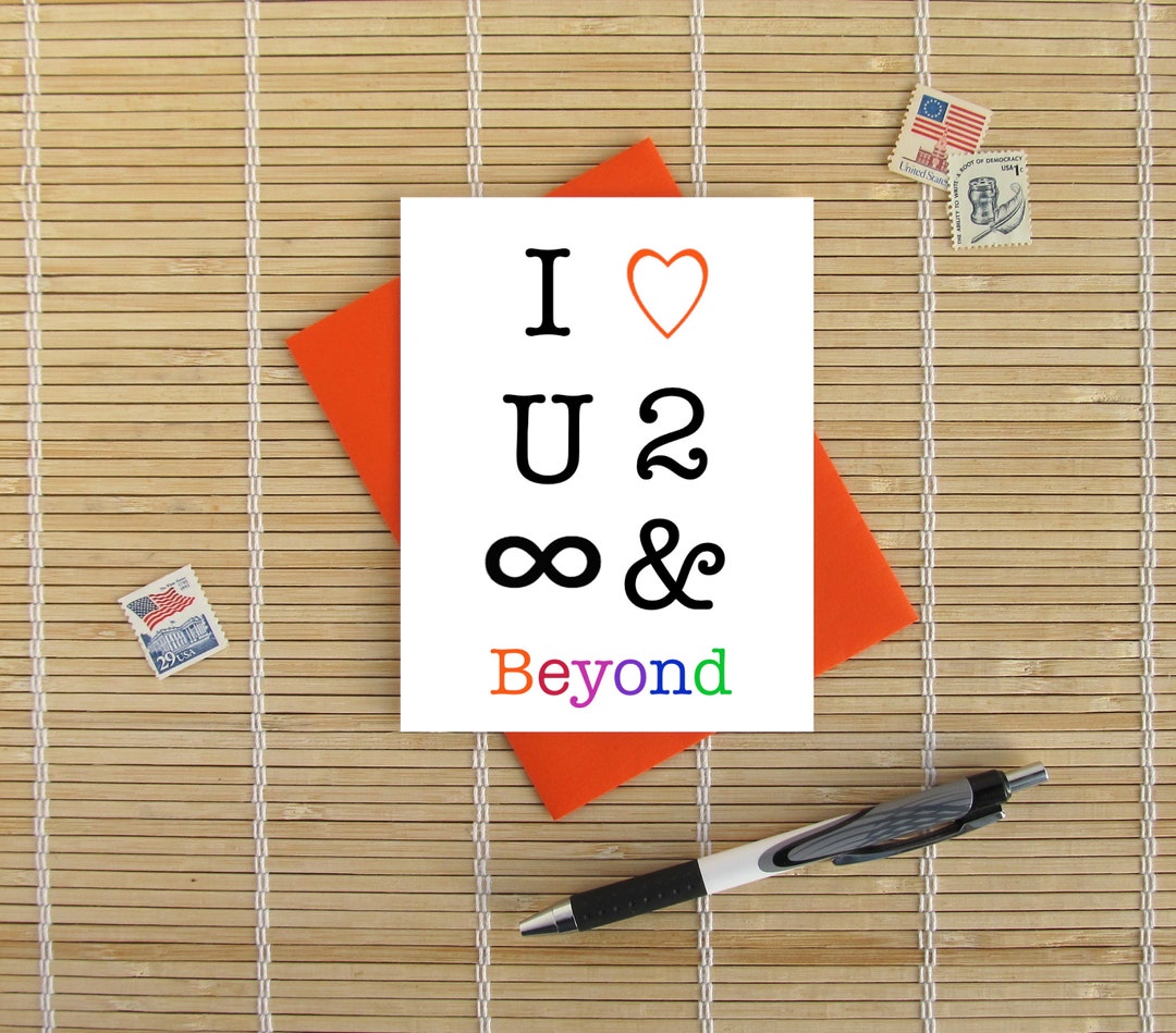 I Love You to Infinity & Beyond Card - Anniversary, Valentine, Birthday ...