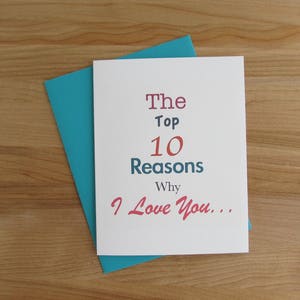 Top 10 Reasons Why I Love You - Birthday, Valentine, Anniversary ...
