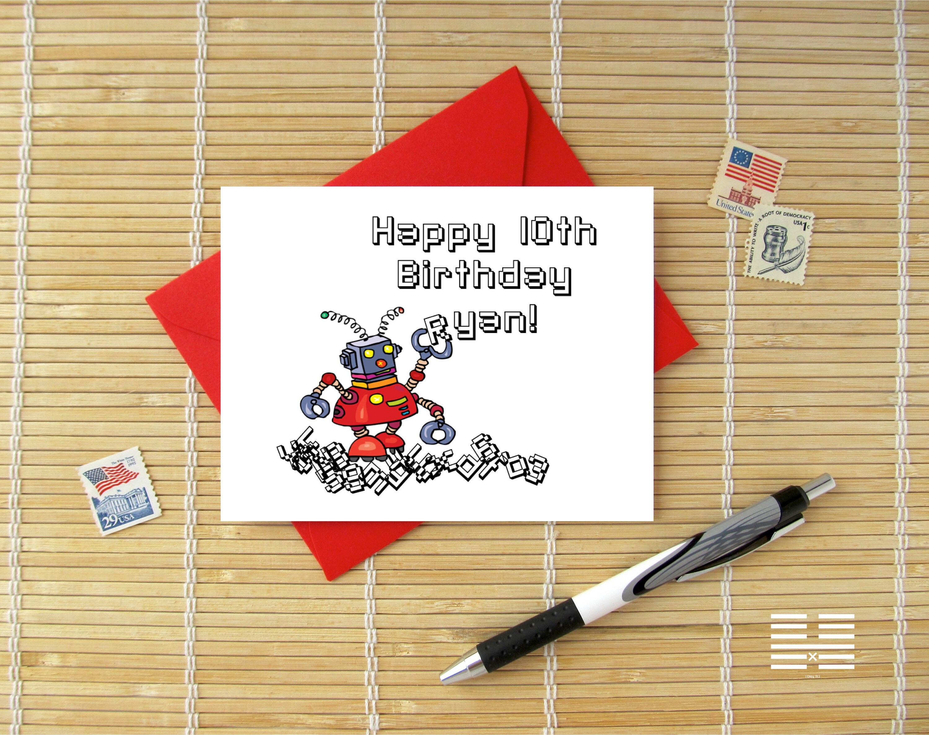 Paper & Party Supplies Birthday Cards CUSTOMIZED with child's age and ...