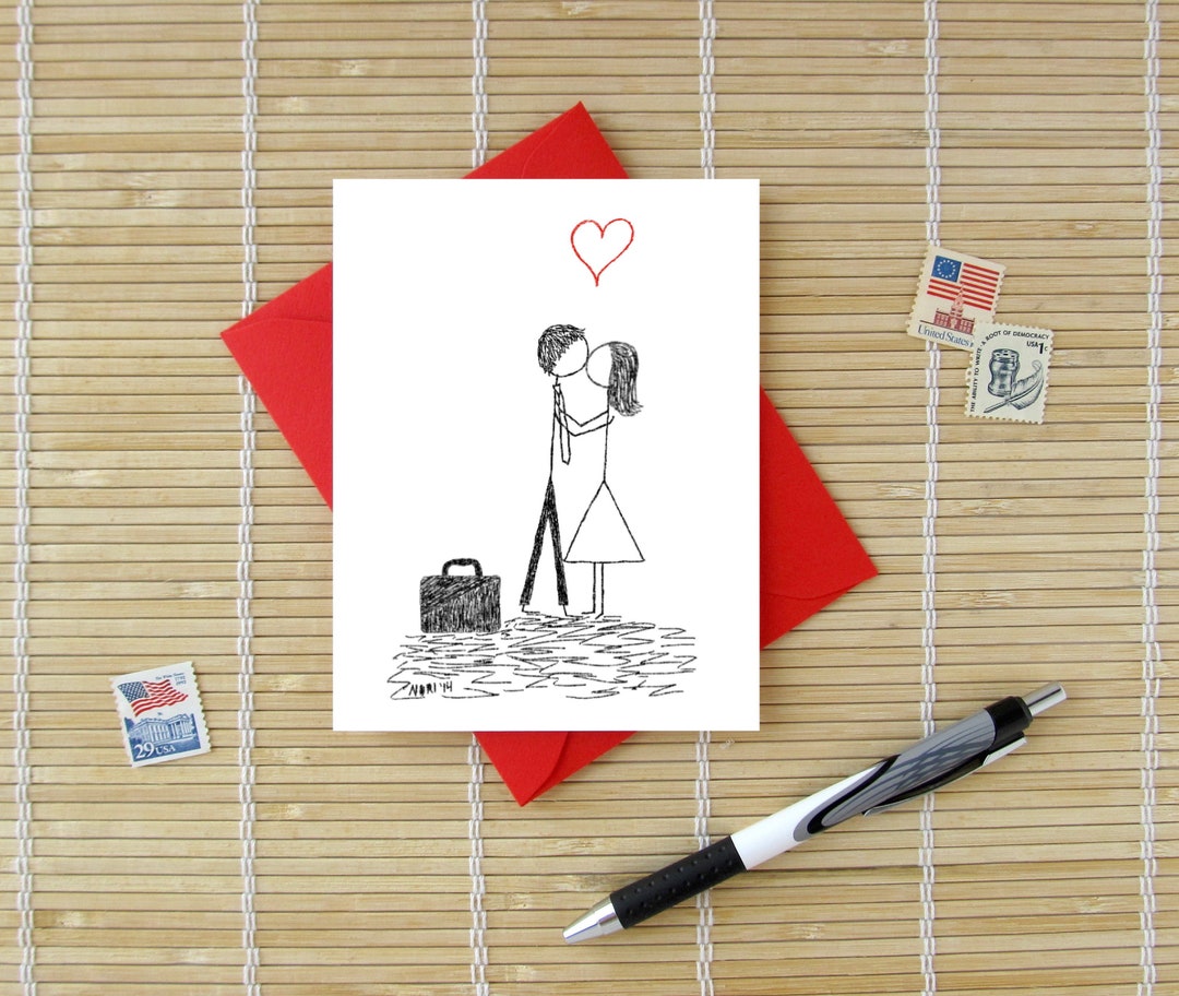 Canoodle Doodles No. 15 - Executive Kiss / Romantic Valentine Fathers ...