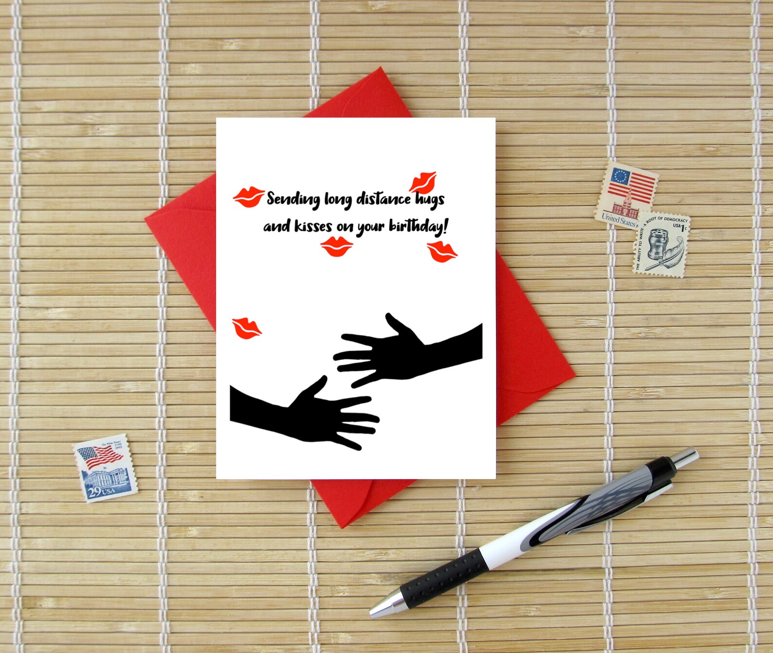 Sending Long Distance Hugs and Kisses This Mother's Day Card / Long ...