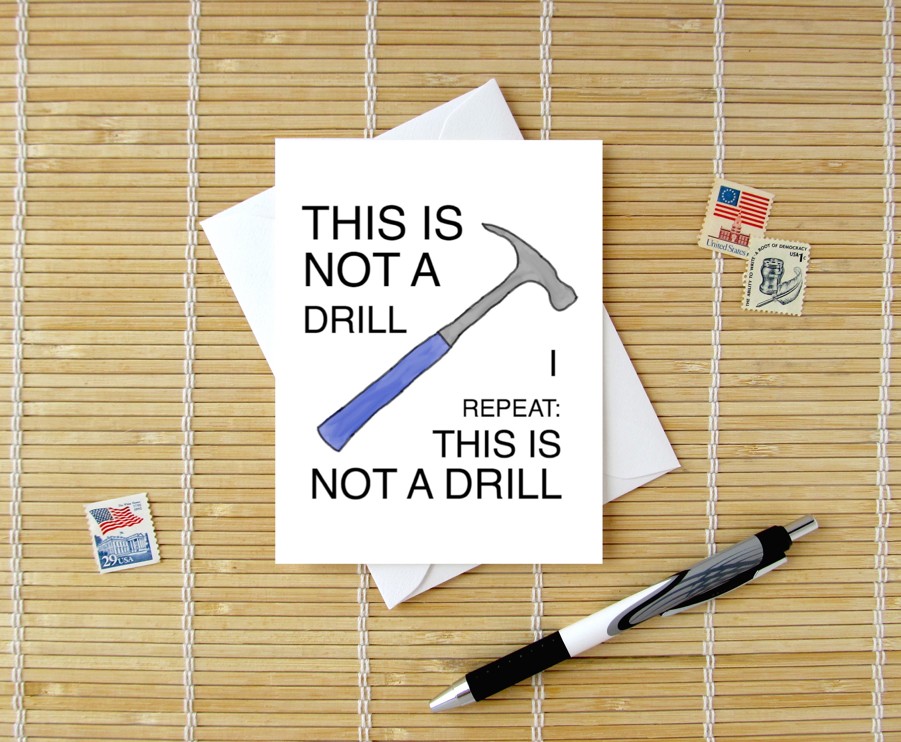 This is NOT A Drill - Humorous Birthday Card for Handyman / Caption ...