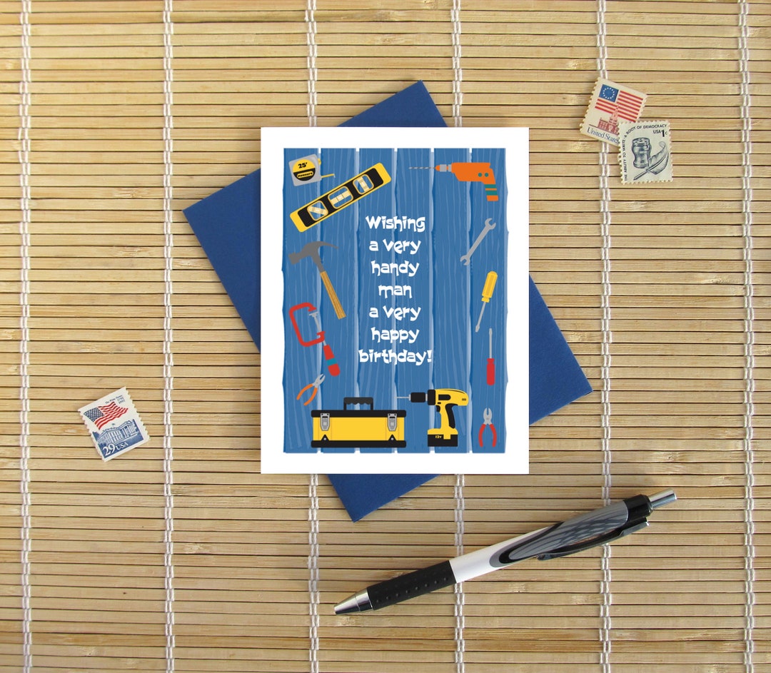 Wishing A Very Handy Man A Very Happy Birthday / Dad Tools Workshop ...