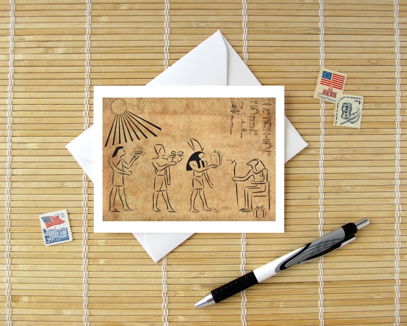 Ancient Egypt Birthday Party Card / Egyptian God Horus With - Etsy