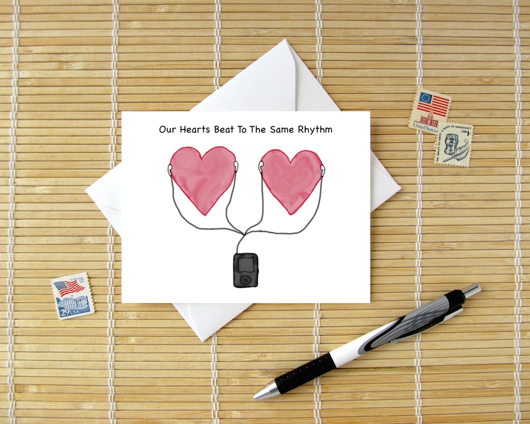 Our Hearts Beat to the Same Rhythm Romantic Valentine - Etsy