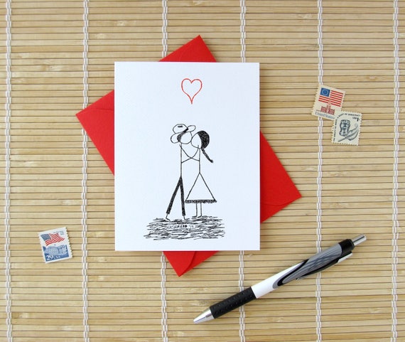 Canoodle Doodles No. 14 Cowboy // Romantic Valentine's | Etsy