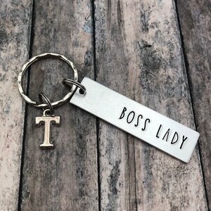 BOSS LADY Strong Women Personalized Initial Keychain - Etsy
