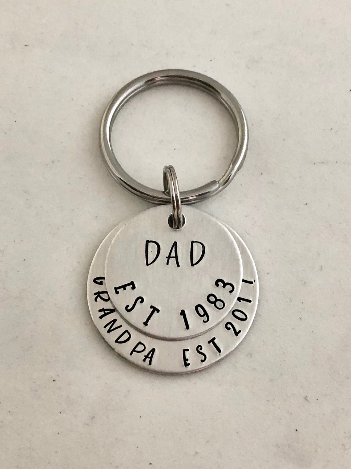 New Grandpa Gift Personalized Custom Grandfather Keychain - Etsy
