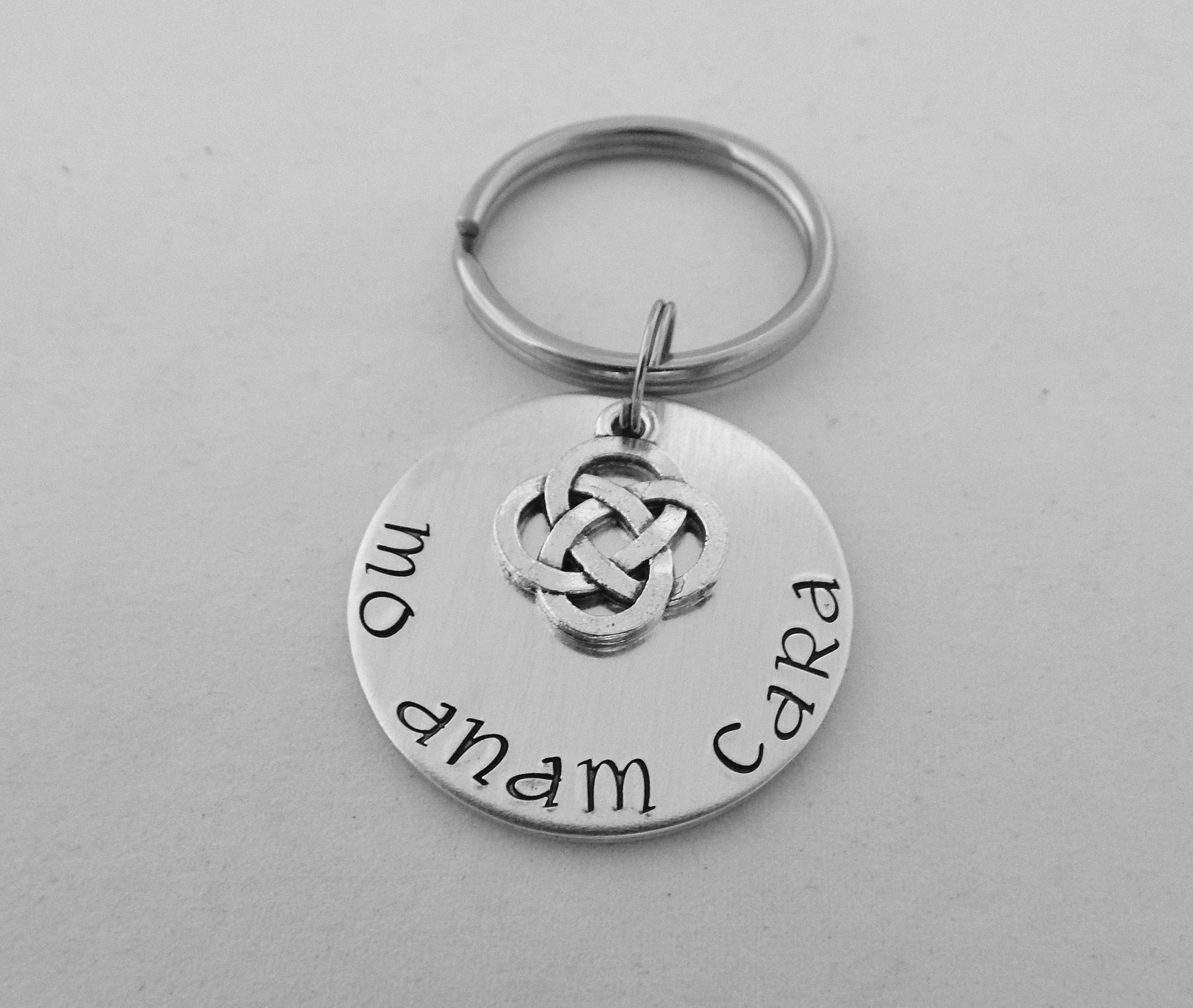 Anniversary Gift Mo Anam Cara Hand Stamped Keychain with | Etsy