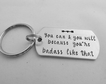 Badass keychain | Etsy