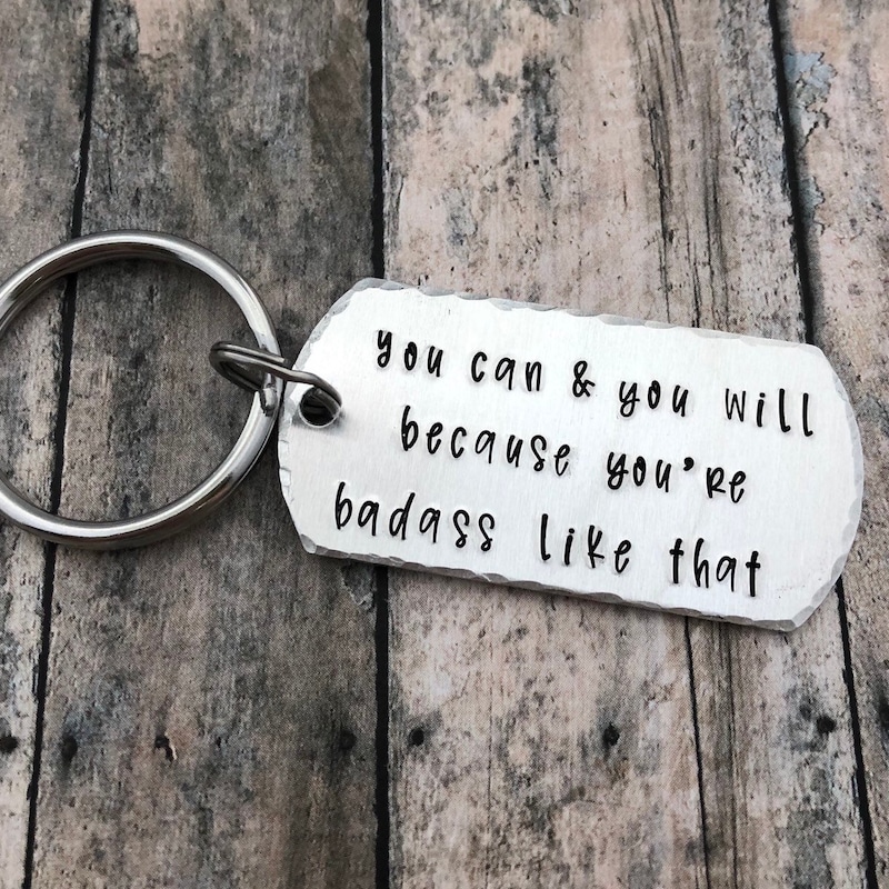 Badass Keychain - Etsy