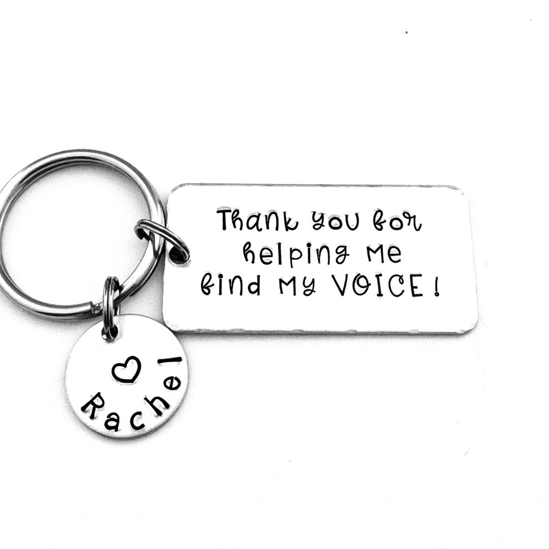 SLP Keychain: Thank You for Helping Me Find My Voice!, Personalized ...