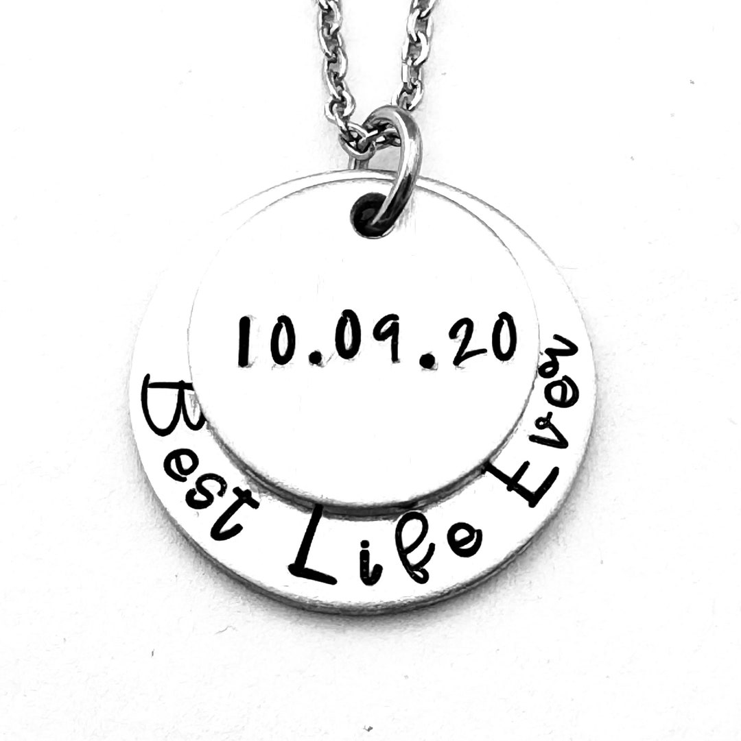 Best Life Ever, Custom Hand Stamped JW Necklace, Teen Baptism, Adult ...