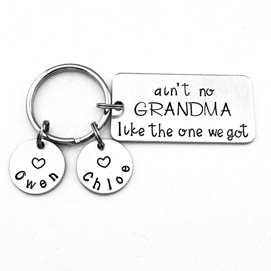 Ain't No GRANDMA Like the One We Got, Personalized Hand Stamped Grandma ...