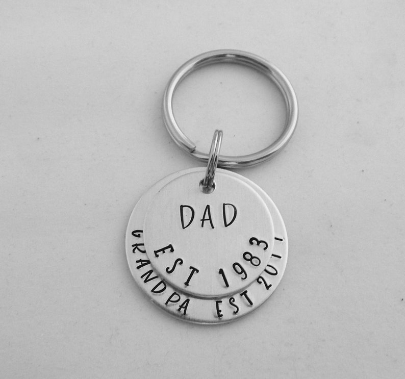 New Grandpa Gift Personalized Custom Grandfather Keychain - Etsy