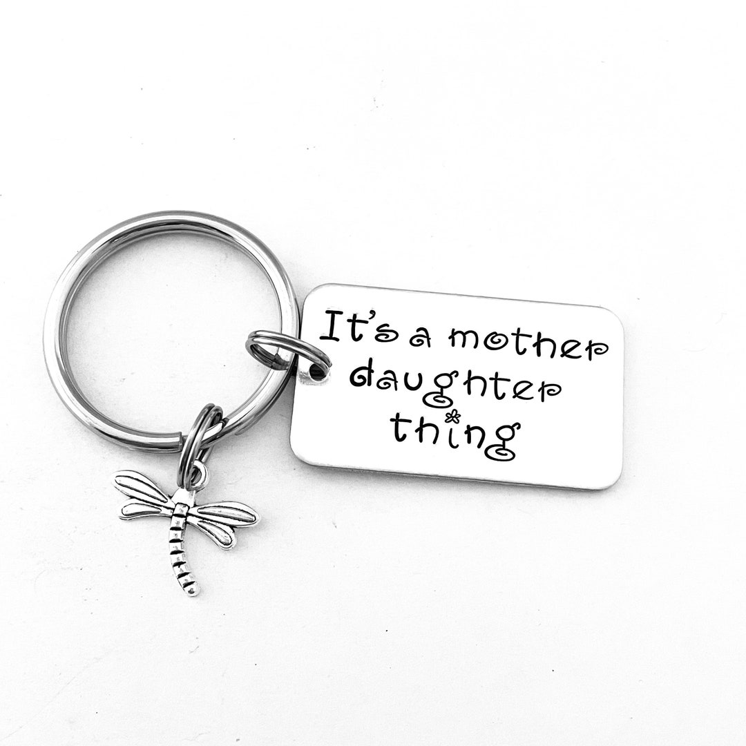 It's a Mother Daughter Thing, Hand Stamped Keychain, Pop Culture ...