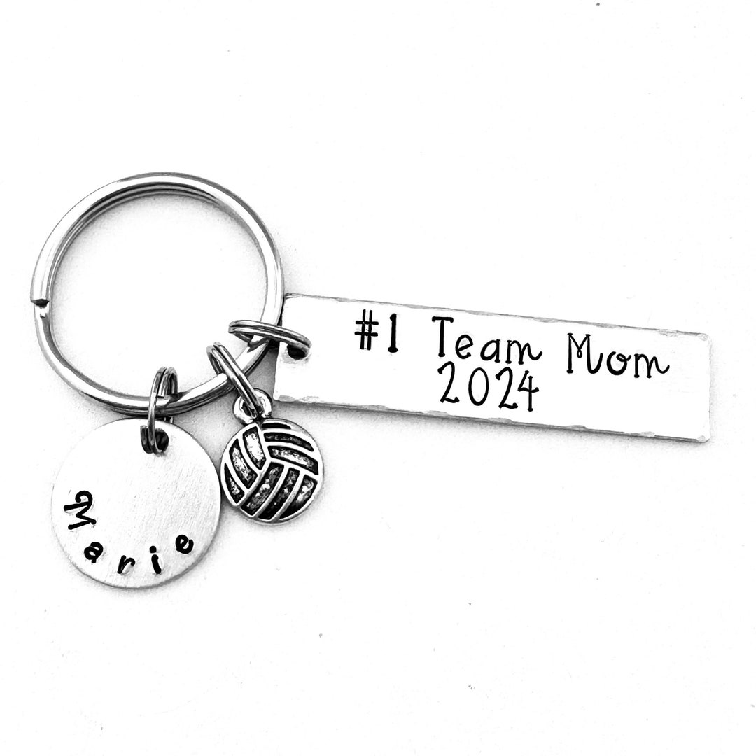 Personalized Volleyball Team Mom Keychain, 1 Team Mom, Custom ...