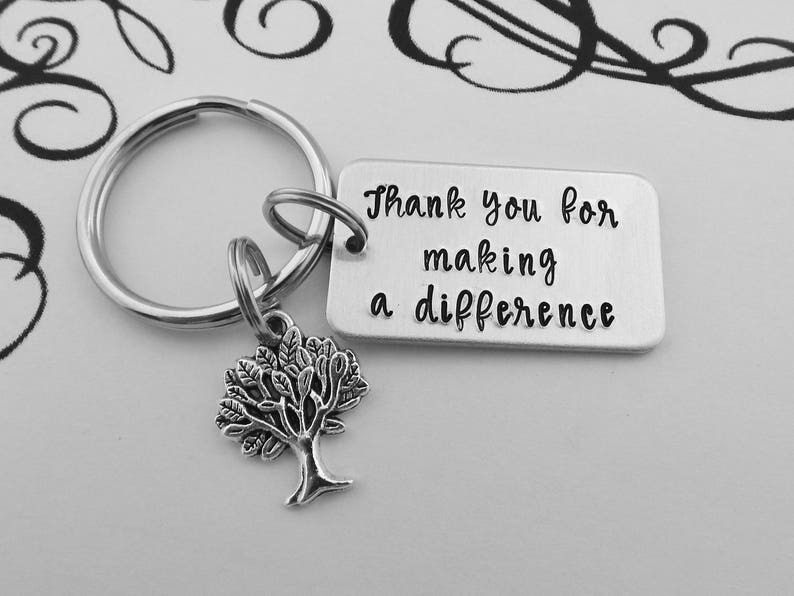 Thank You for Making a Difference Hand Stamped Teacher | Etsy