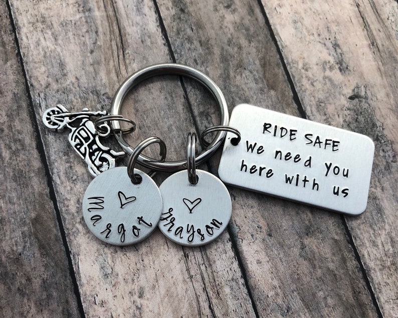 RIDE SAFE We need you here with us Personalized Keychain | Etsy