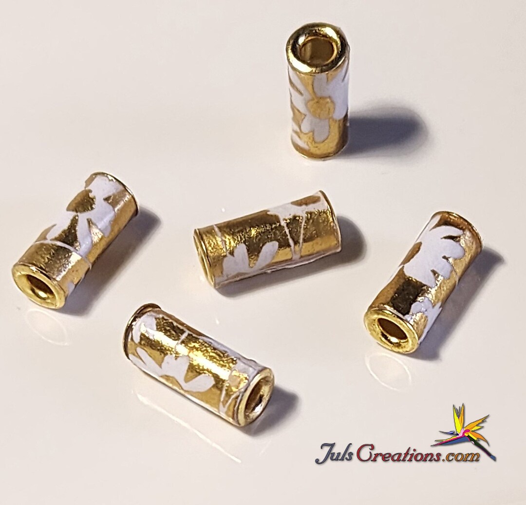 Handmade Paper Beads Set 017, 3mm Holes, Small, Semi-goss Varnish ...