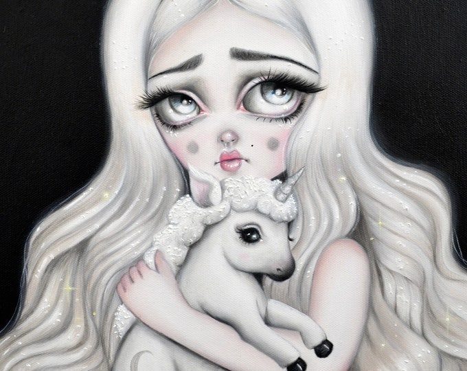 Unicorn Print Magical & Lovely 'the Moon Unicorn' - Etsy