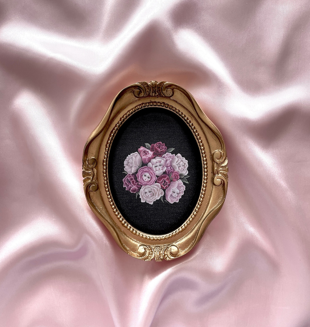 Alice in Wonderland Flower Faces 'rosebud Babies' Dollhouse Painting ...