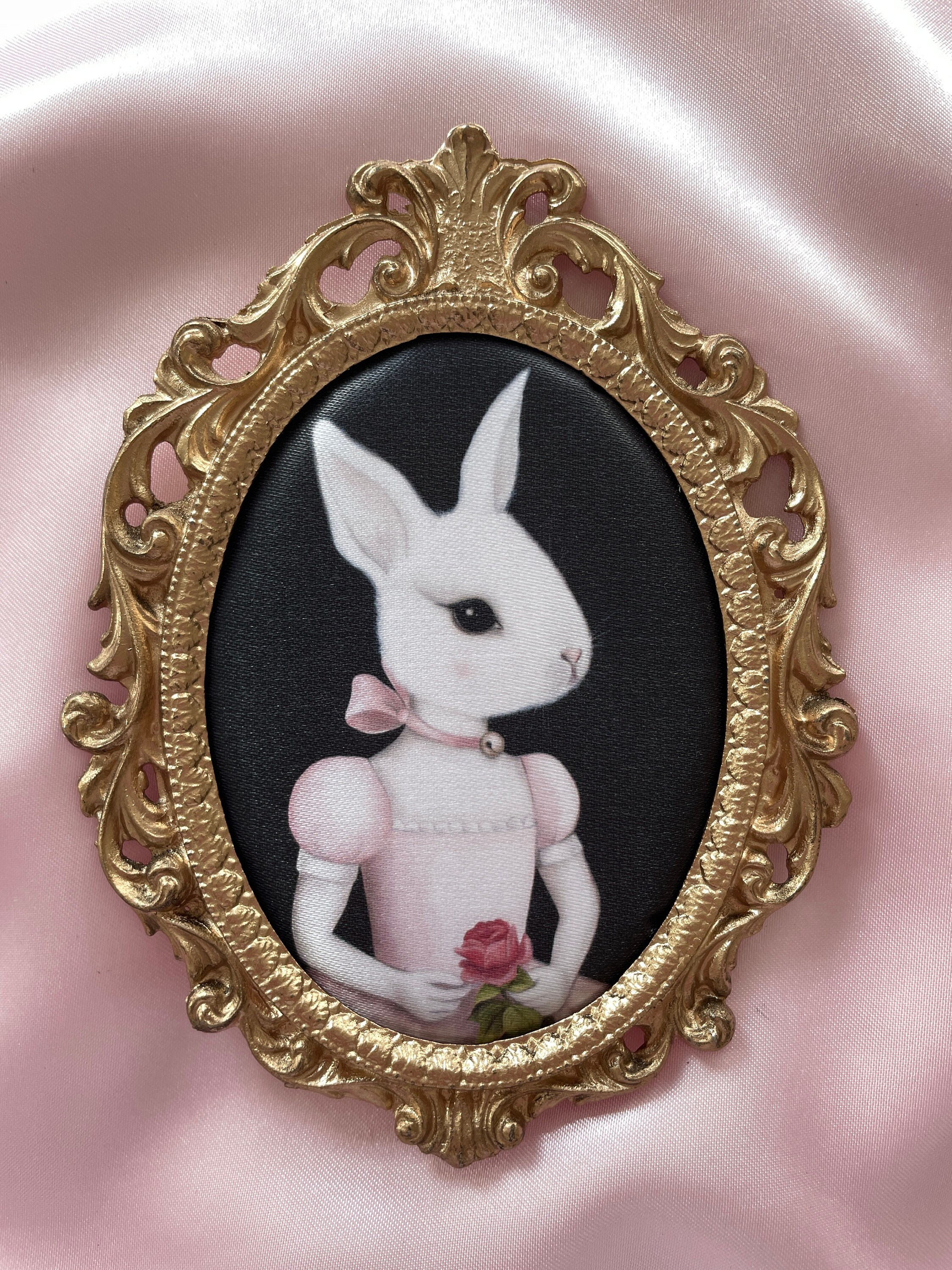 Victorian Easter Bunny 'miss Bunny' White Rabbit, Whimsigoth, Romantic ...