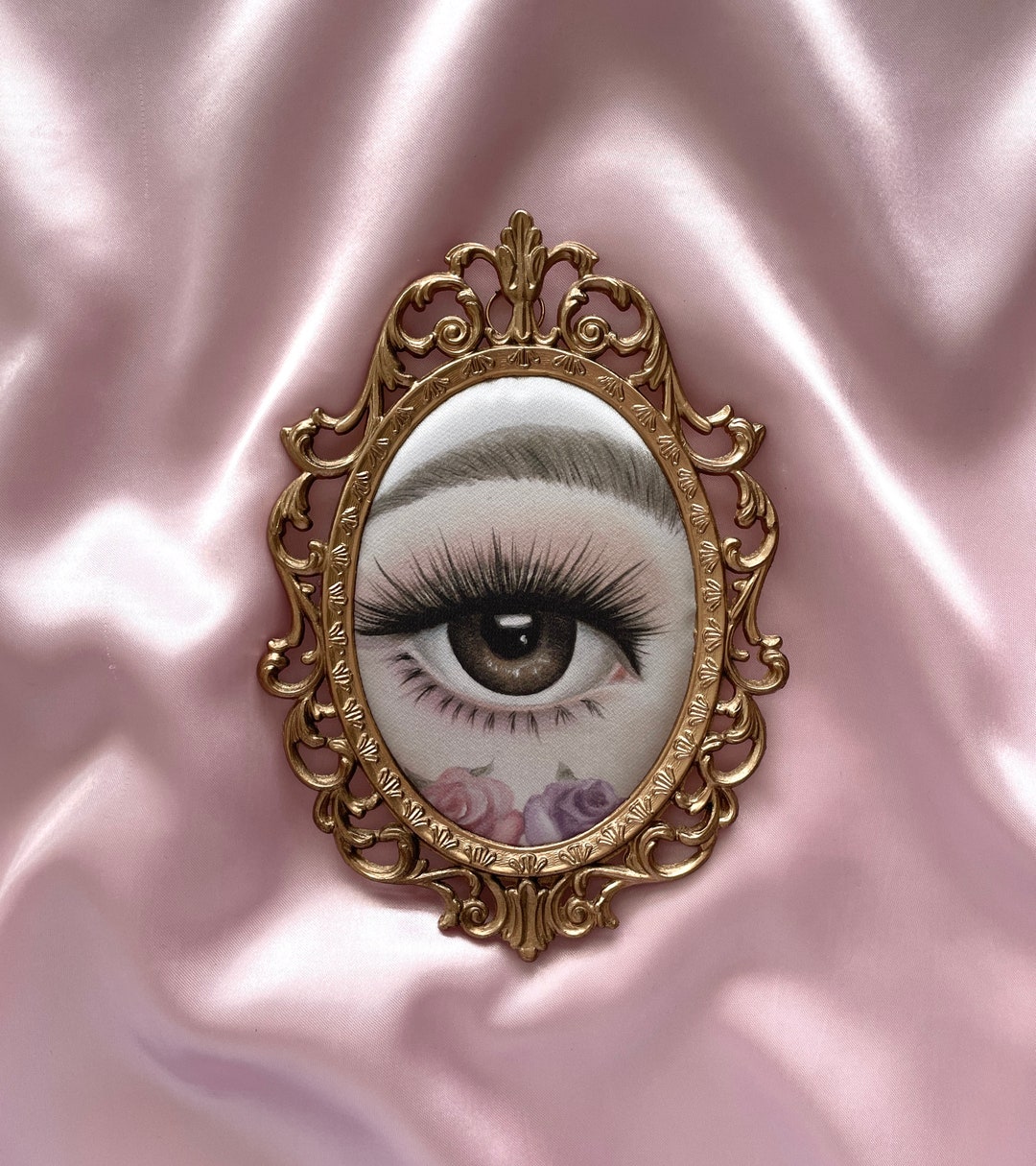 Victorian Mourning Eye, Modern Romance 'the Roses Eye' Vintage Rose ...