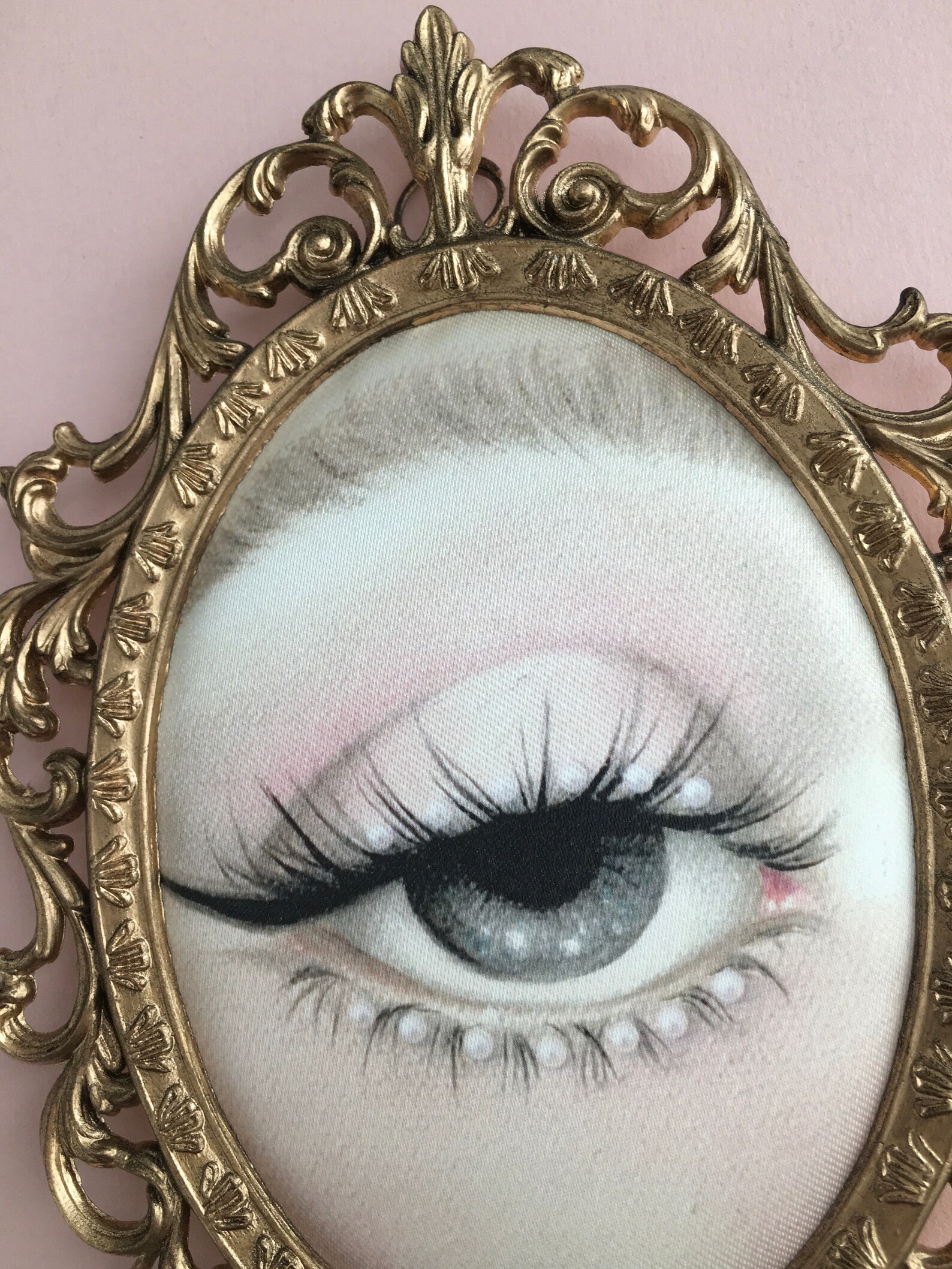 Vintage Victorian Mourning Eye Lovers Eye, 'dreamy' Lovers Eye Painting ...