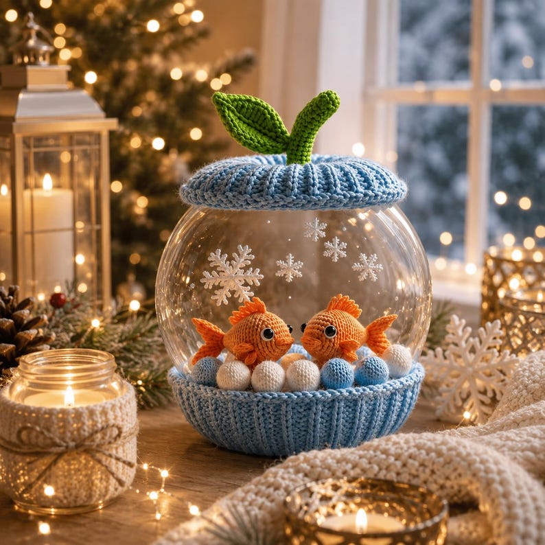 Amigurumi Goldfish Aquarium Crochet Pattern PDF | Crochet Fish Bowl ...