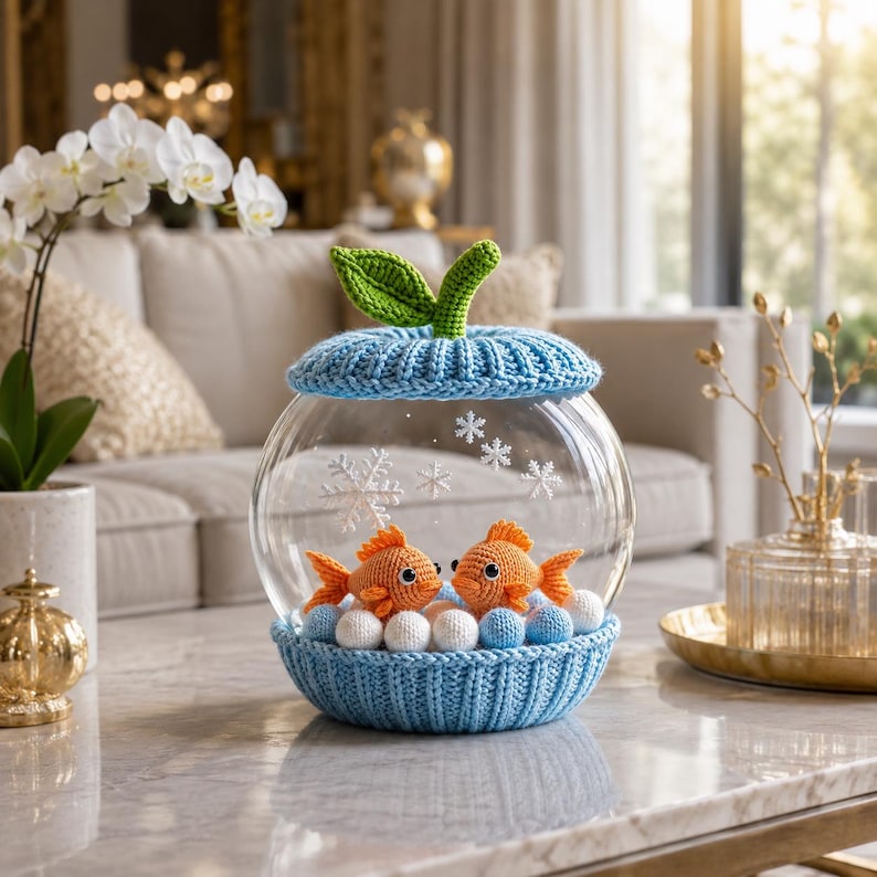 Amigurumi Goldfish Aquarium Crochet Pattern PDF | Crochet Fish Bowl ...