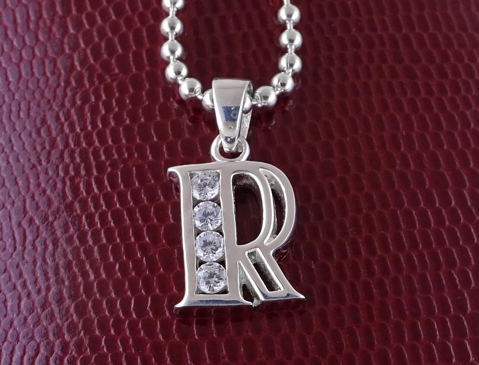 Silver Initial Letter R Necklace 925 Sterling Gift for Her - Etsy