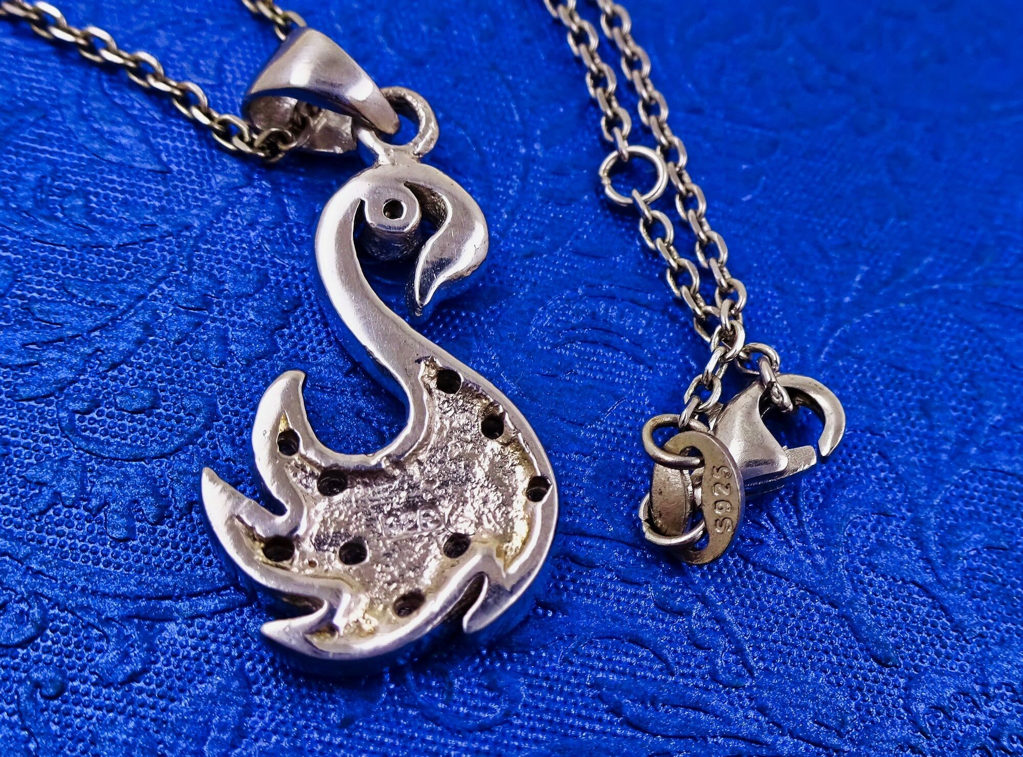 Fantasy Swan Pendant 925 Silver Sterling 18 Chain - Etsy UK