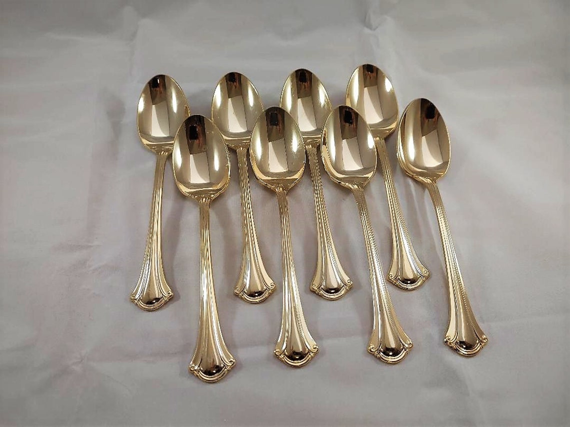 International Silver Deep Silver Gold Electroplate Flatware...golden ...