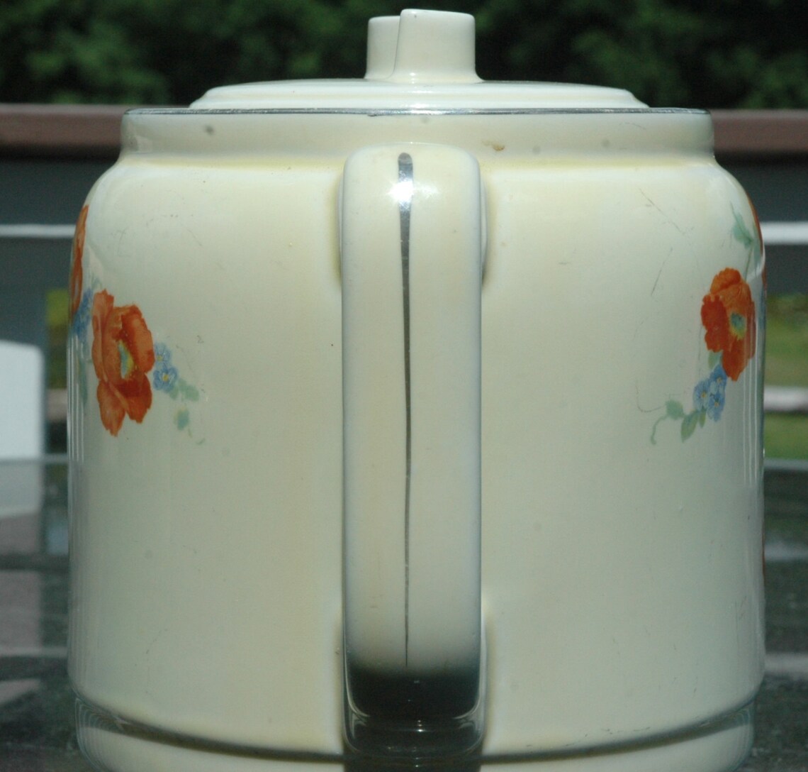 Hall's Pottery Vintage Orange Poppy Coffee Pot With S | Etsy