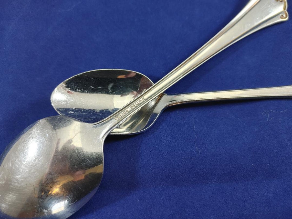Oneida Silver Stainless Steel Deluxe Flatware Silverware - Etsy