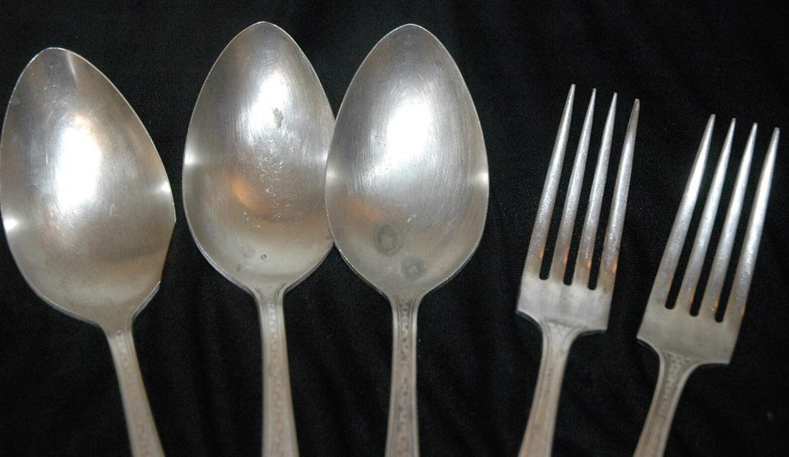 Vintage Monroe Silver Plate Flatware in the Vassar Pattern...forks ...