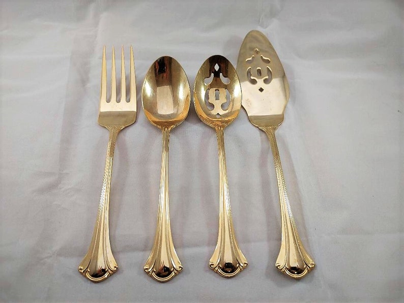 International Silver Deep Silver Gold Electroplate Flatware...golden ...