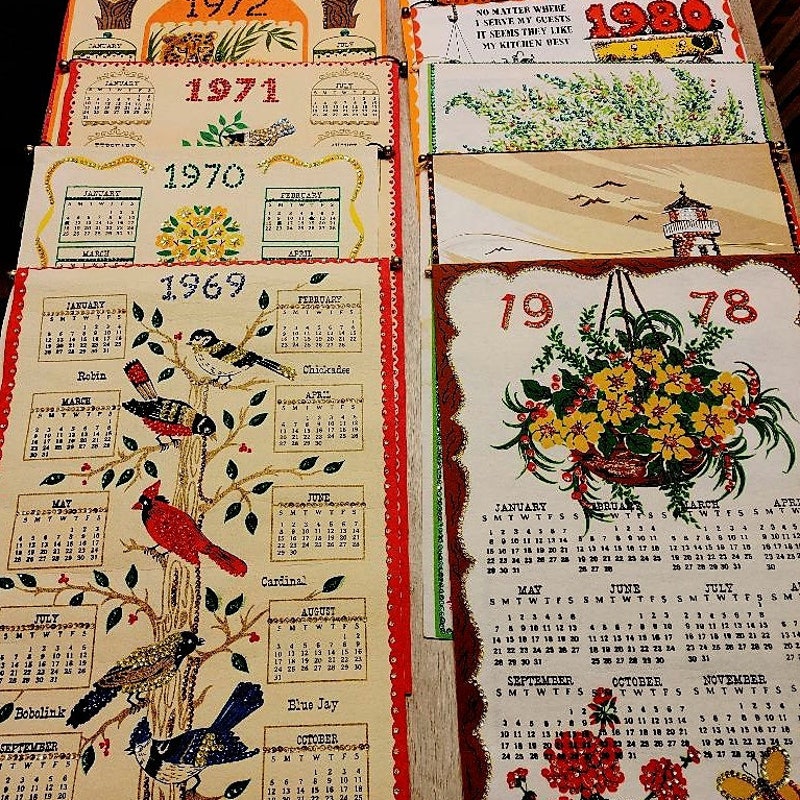 Calendar Vintage - Etsy