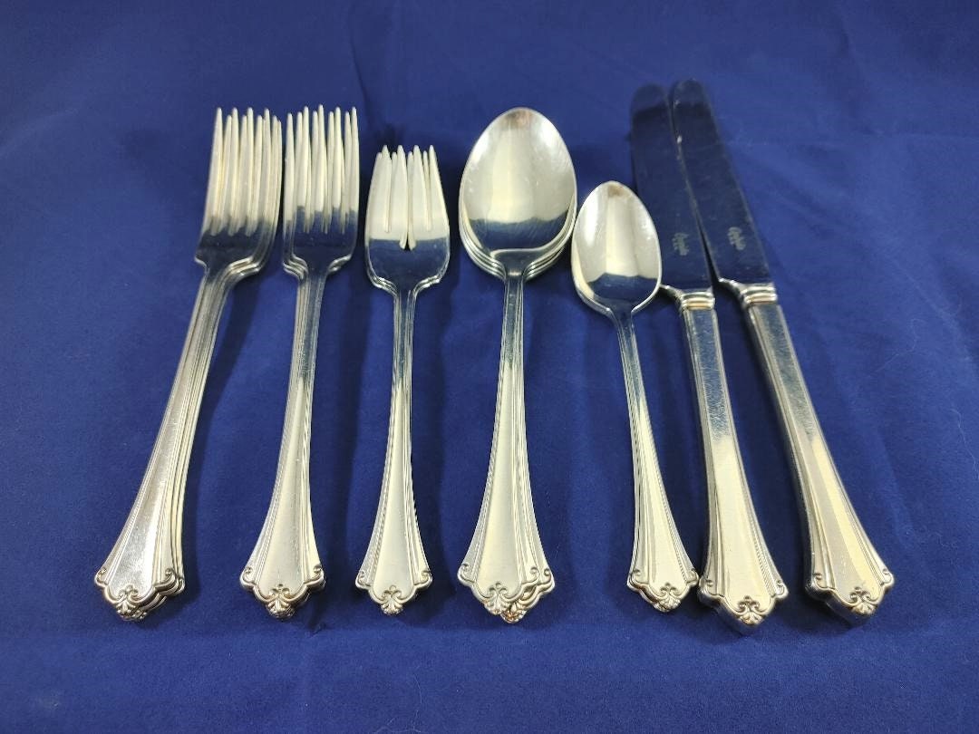 Oneida Silver Stainless Steel Deluxe Flatware Silverware Anticipation ...