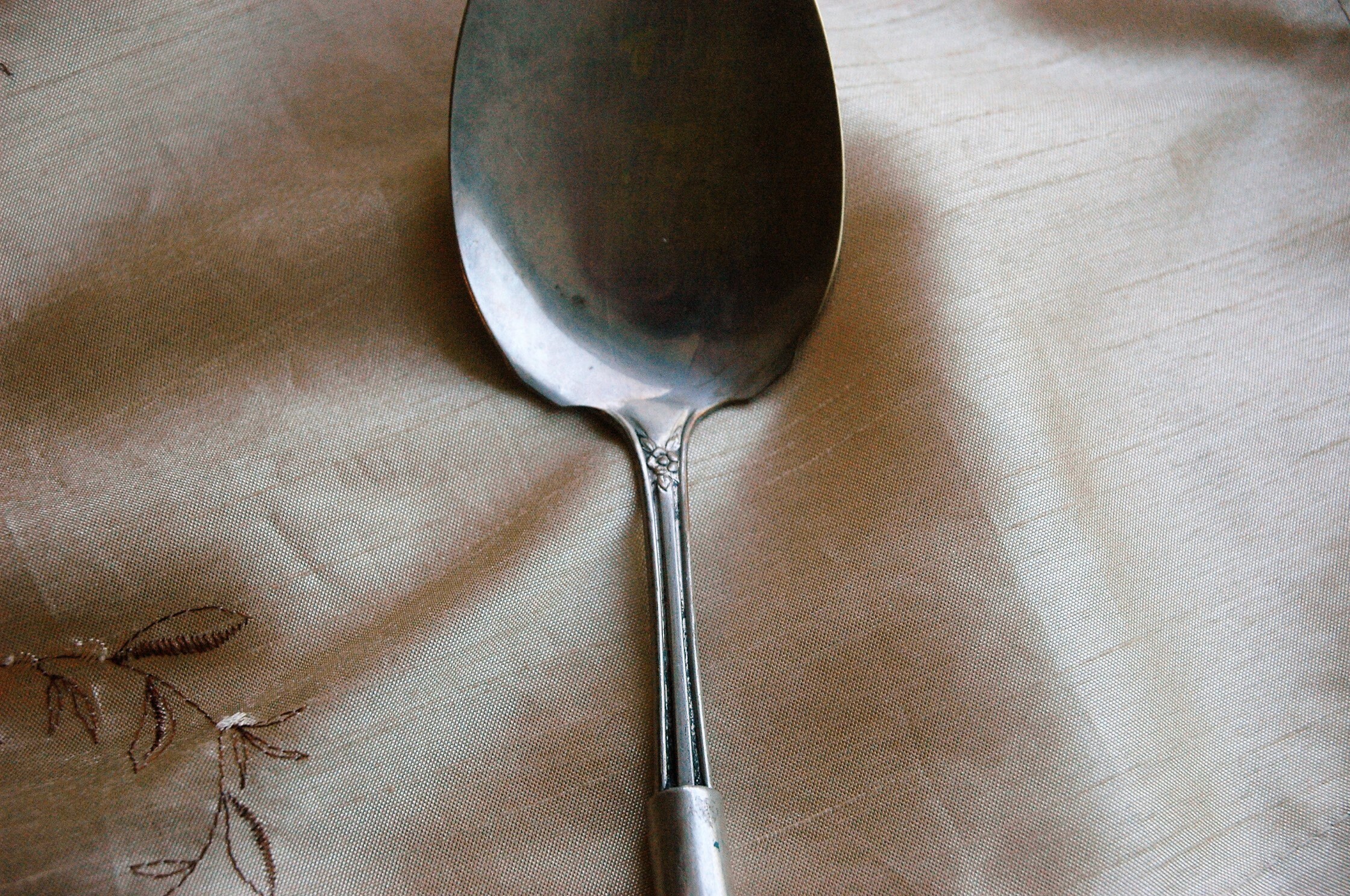 Vintage Veribest Silver Plate Serving Piece With Mother of Pearl Handle ...