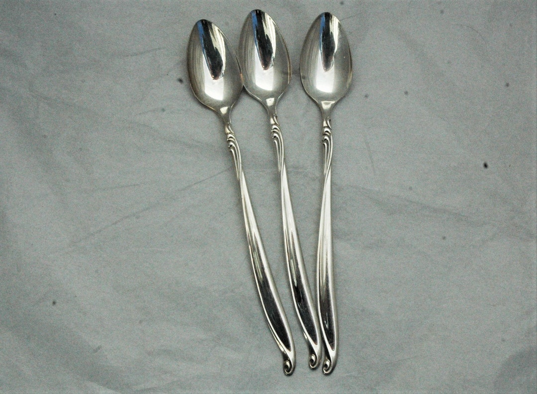 Vintage Oneida Silver Plate Ice Tea Spoons...1950's...mid Century ...