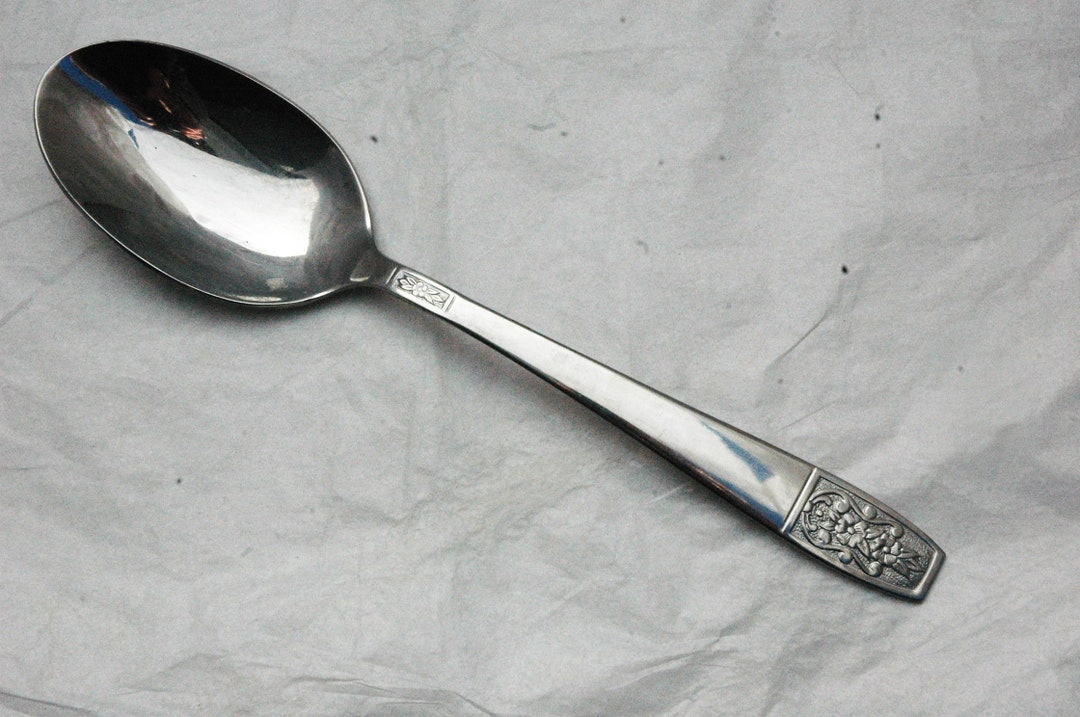 Vintage Imperial Stainless Steel Serving Spoon...marita Pattern...mid ...