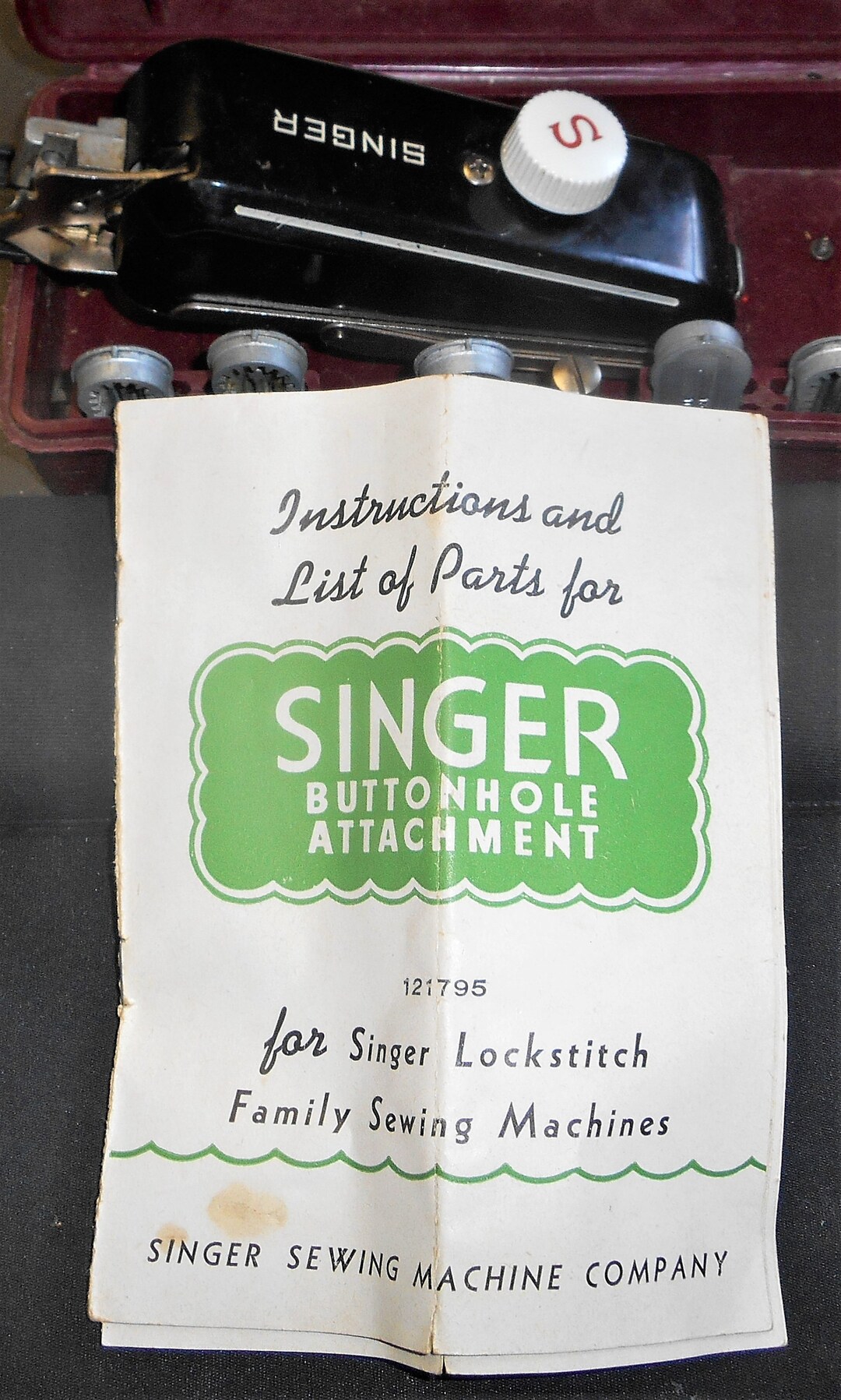 Vintage Original Singer Buttonholer Attachment...121795...1940's - Etsy